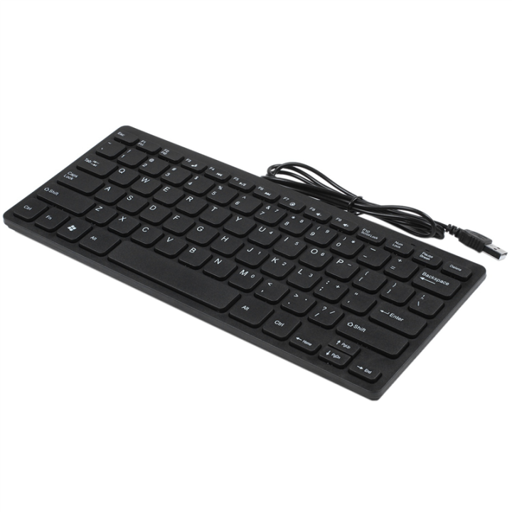3X Wire Keyboard Ultra-Thin Quiet Small Size 78 Keys Mini Multimedia ...