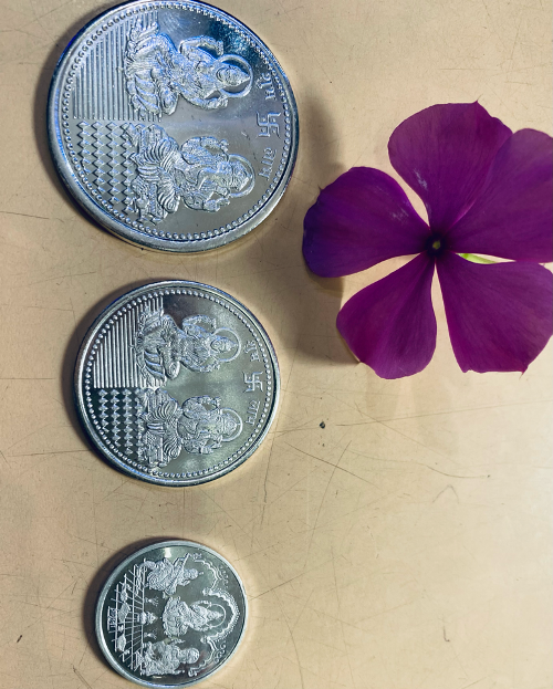 Pure Silver Laxmi Ganesh Coin / 35 Gram | Daraz.com.np