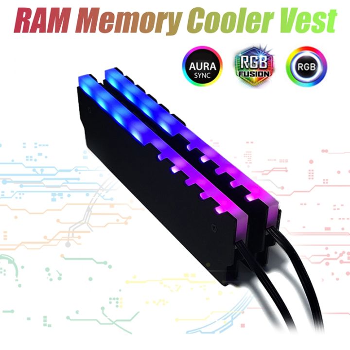 RAM Memory Cooler Vest 5V 3Pin ARGB Desktop PC RAM Cooling Heat Sink ...