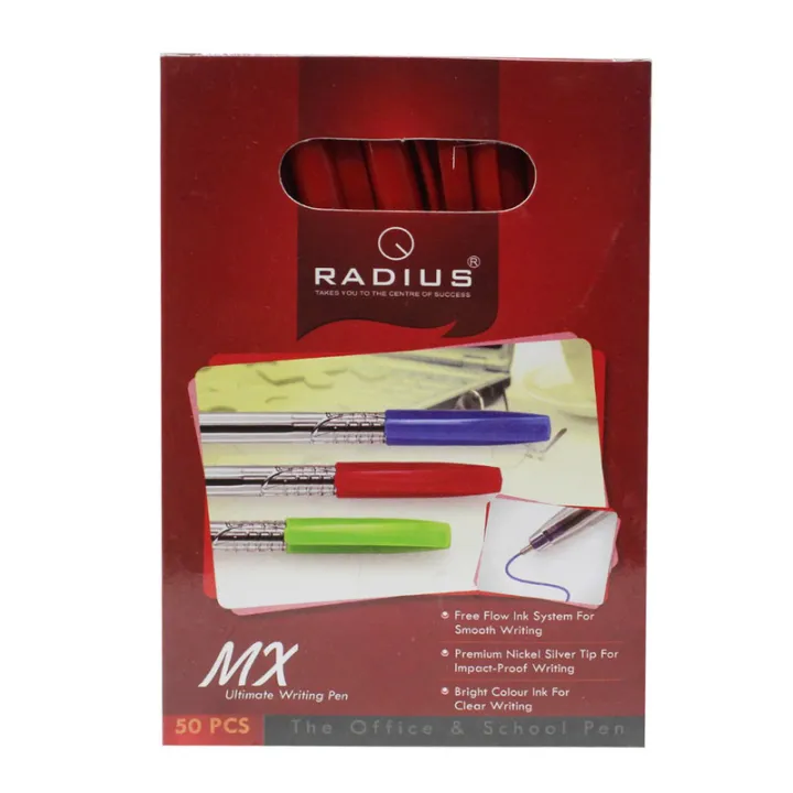 Radius Red Color Writing Pen-50 Pcs | Daraz.com.np
