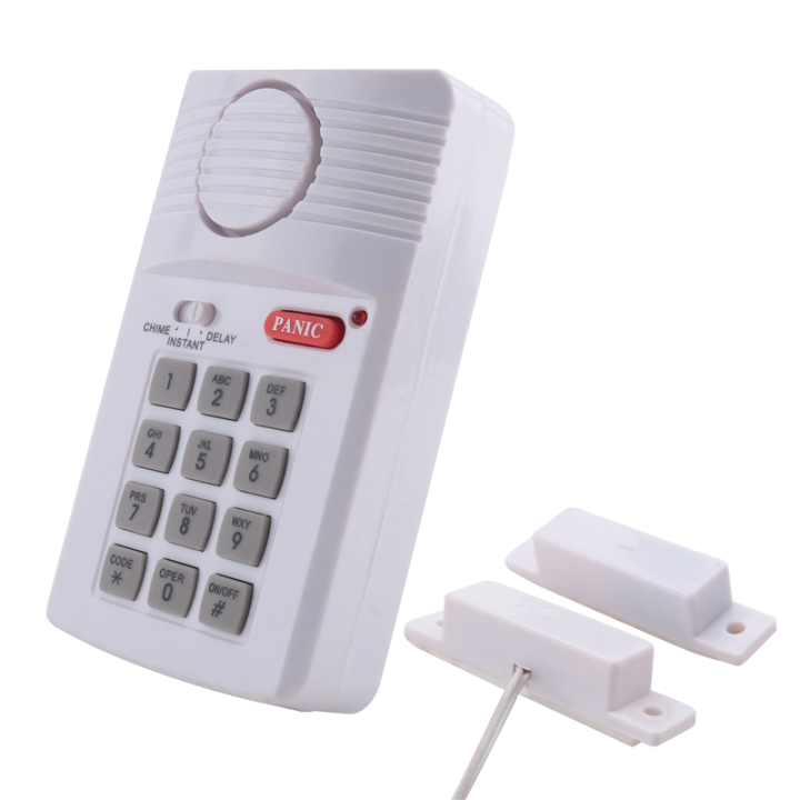 Loud Wireless Door Alarm Security Pin Panic Keypad for Home Office ...
