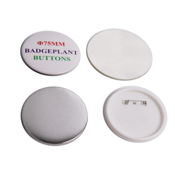 75mm 3 Inch round complete button badge supplies set with plastic ...