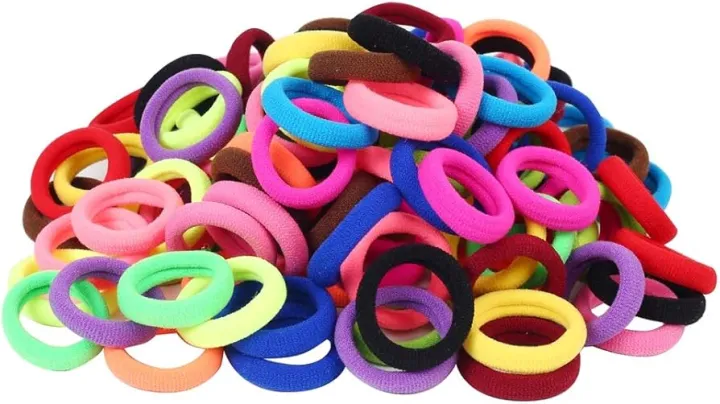 Pack of 20 Hair Rubber Tie Band Elastic Cotton Stretch Hair Ties Bands ...