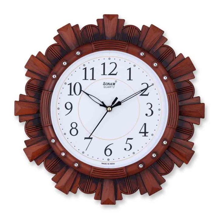 Sonam Analog Round Wall Clock 3737 attractive design, For Home, Model ...