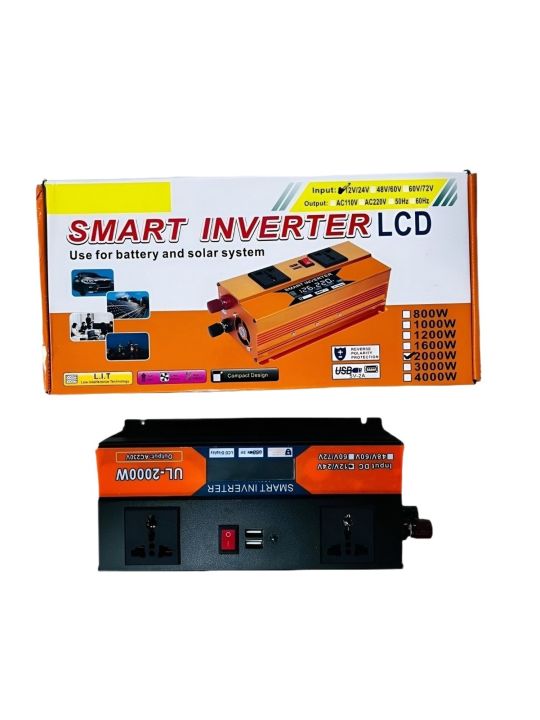 2000W Dual Voltage Sine Wave Power Inverter DC 12V 24V To 220V 230V ...