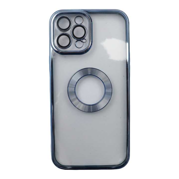 Logo Cut Design Blue Case For Iphone 12 Pro Max | Daraz.com.np
