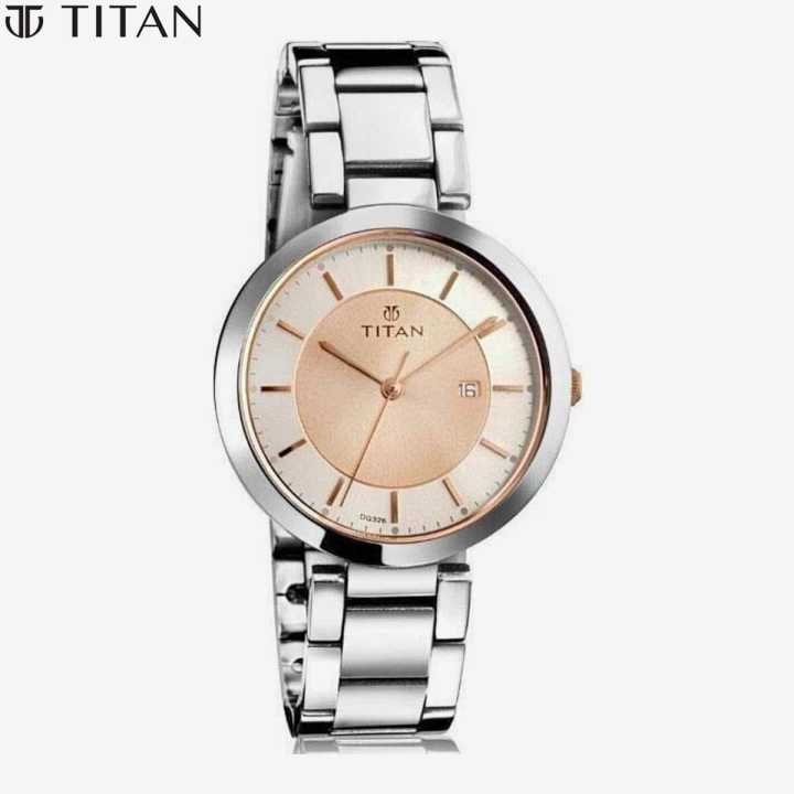 Titan 2480Km01 Rose Gold Dial Analog Watch For Women - Silver | Fashion ...