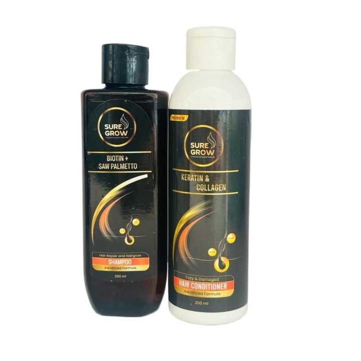 Sure Grow Keratin & Collagen Hair Shampoo Plus Conditioner ,200 Ml+ ...