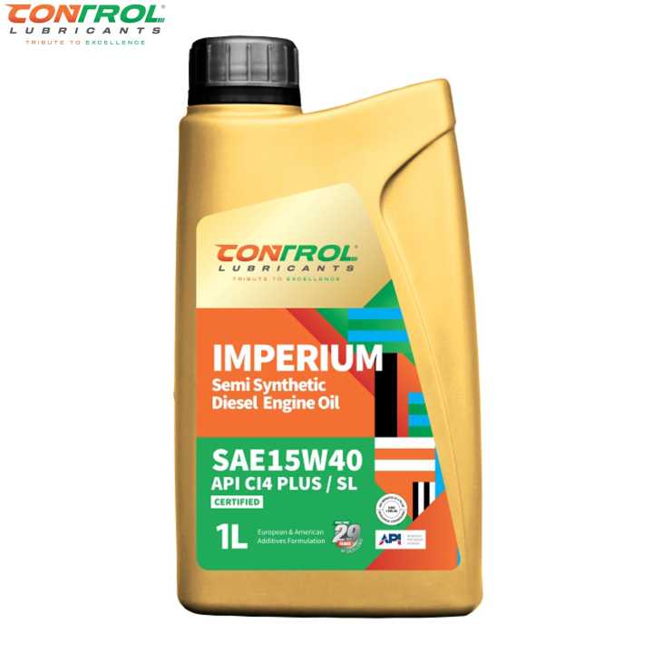 Control Lubricants Imperium SAE 15W40 API SL/CI4 Plus Semi Synthetic ...