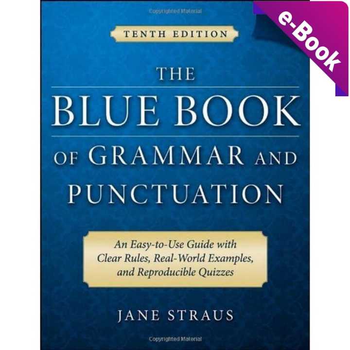 The Blue Book Of Grammar And Punctuation: An Easy-To-Use Guide With ...