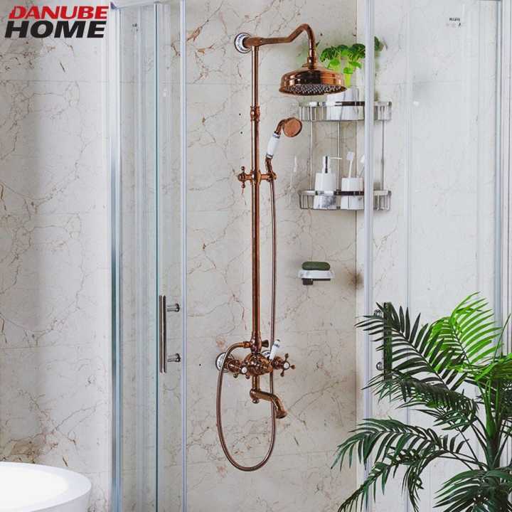 Milano Rose Gold Bath Shower Mixer Complete Set | Daraz.com.np