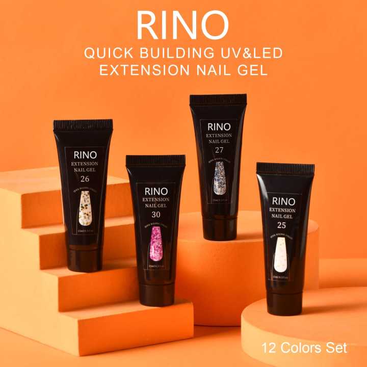 RINO Glass Crystal Nail Extension Polygel for Nail Technicians Nail ...