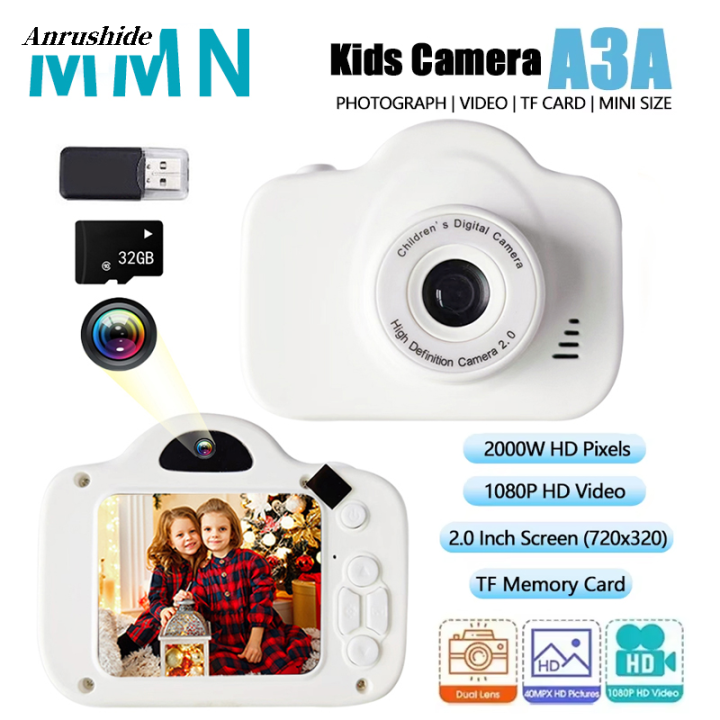 Anrushide Kids Toy SLR Camera Display Color Double Kids Mini Digital ...