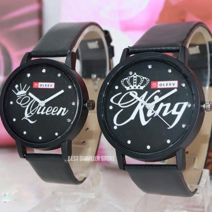 Black King/Queen Couple Watches For Him/Her | Daraz.com.np