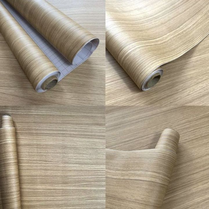 Oil-Proof Self-Adhesive Kitchen 3 Meters Sticker Wood Design Wallpaper ...