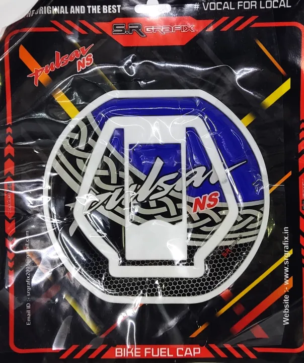 Bajaj Pulsar NS Bike Tank Pad / Tank Cap Sticker/Fuel Cap Pad Protector ...