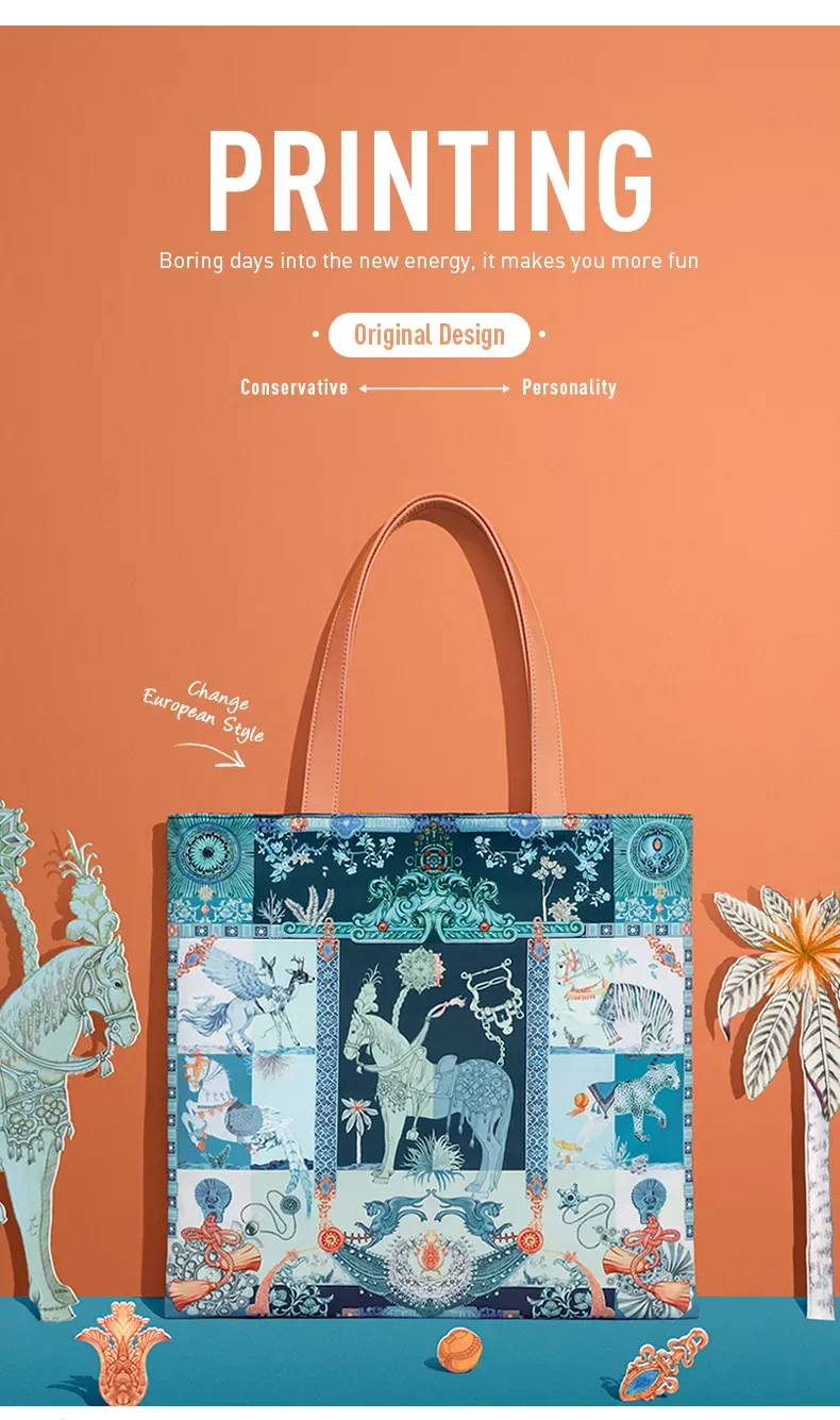 Mah Tote Bag Exquisite Printing Design Casual Women | Jeevee