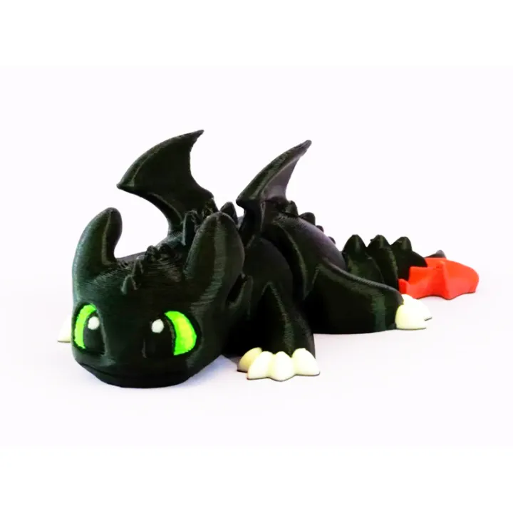 Baby Toothless Dragon Articulated Key Ring Decor 3D Printed By Crown ...