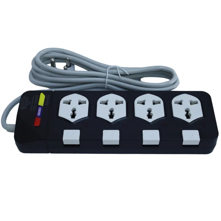 Kohinoor ‘KN-440’ 4 Port 3 Pin Socket 16A 3000W (max), Electrical Surge ...
