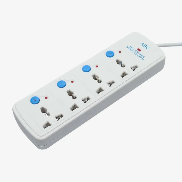 ABC Electric SY-894 Surge Protector Extension Cord - 4 Sockets with ...