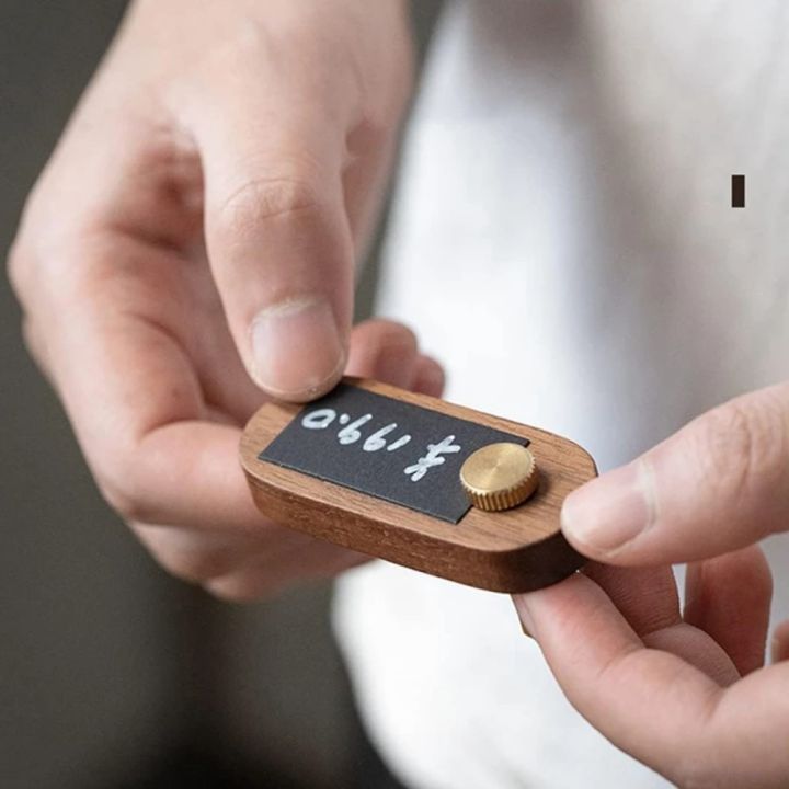 Tag Card Holder Walnut Wood Price Display Sign Handmade Mini Price Tag ...