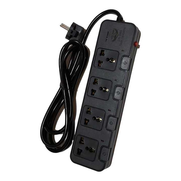 Lucky Hawk 'LH-984' 4 Outlet 2500W (13A) Max Universal Electrical ...