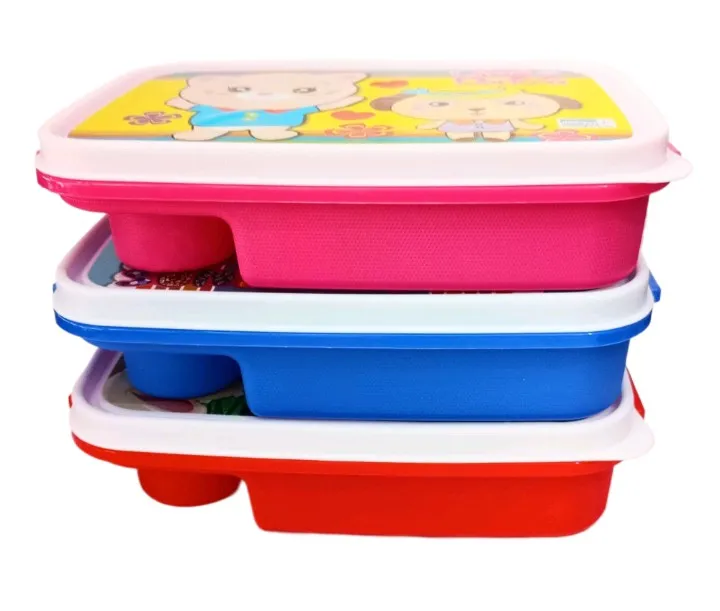 Cartoon Printed Tiffin Box For Kids With Spoon | Daraz.com.np