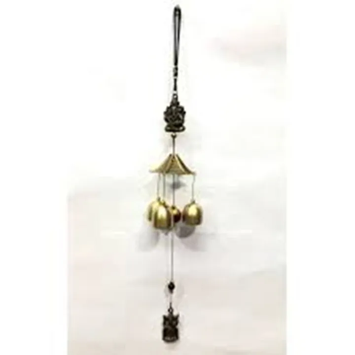 Wind Chime 3 Metal Bells God Ganesh Design Feng Shui Vastu / Wind Bell ...