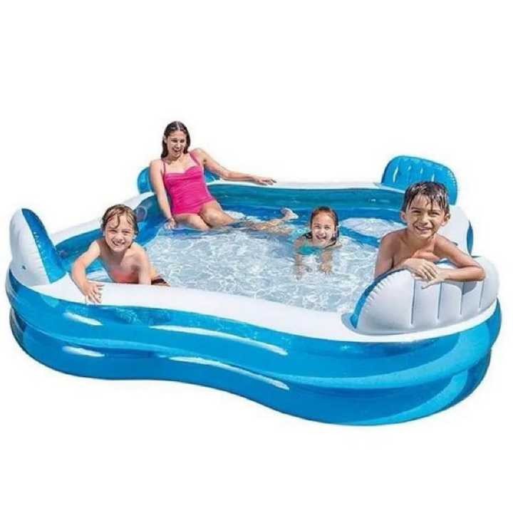 Pvc Outdoor Intex 56475 Big Portable Swimming Pool Family Lounge Pool ...