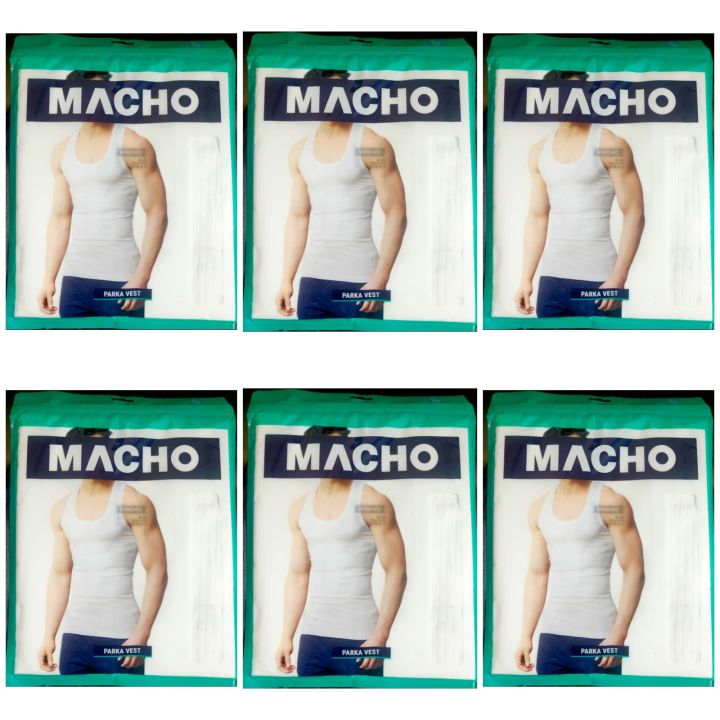 Pack of 6 Amul Macho Men's Cotton Sleeveless Vest Sando RN | Daraz.com.np