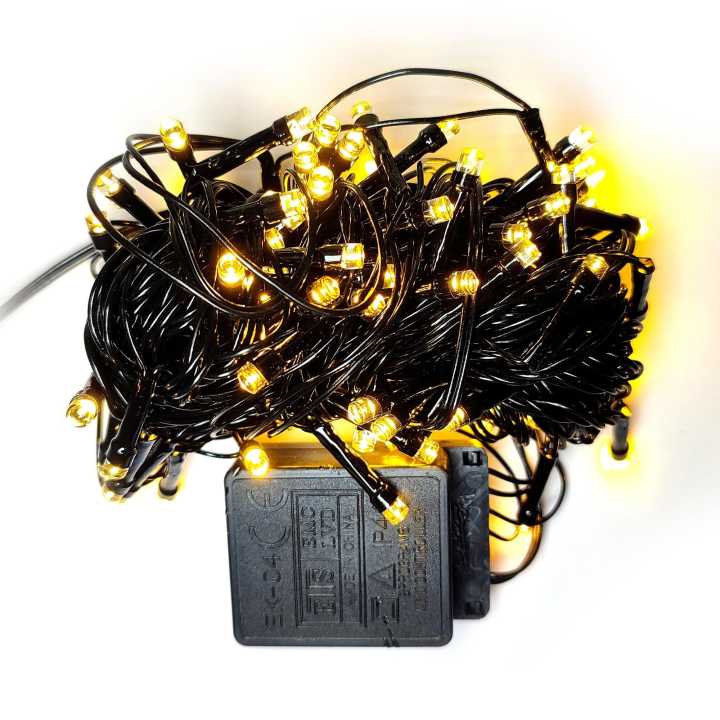 Christmas Light - Multifunction 100 LED Warm Yellow String Light ...