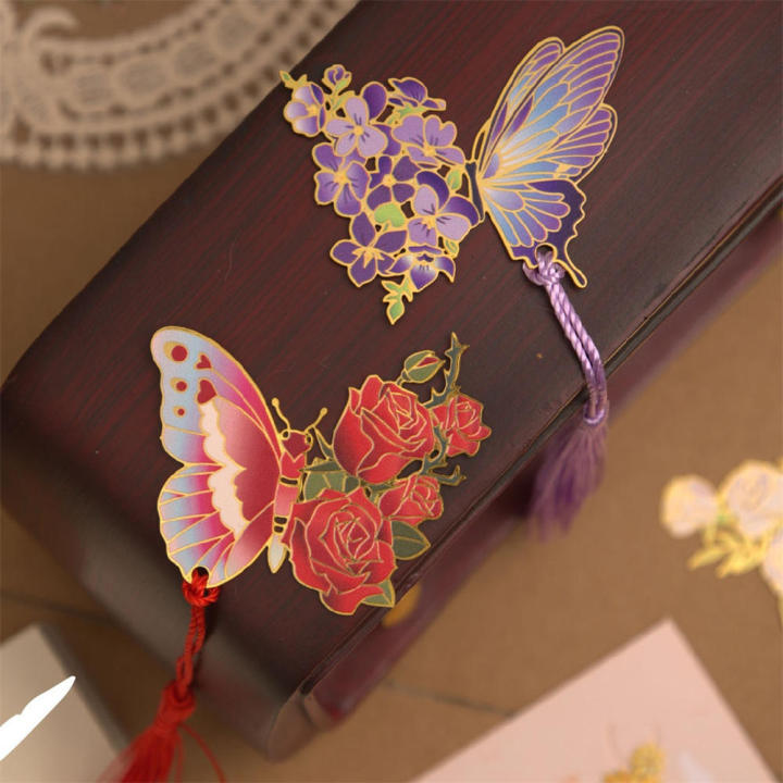 Hollow Metal Bookmark Metal Flower Bookmark Exquisite Decorative for ...