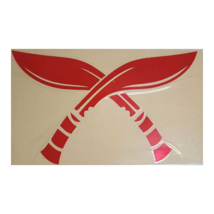1pcs 15.5/9.5cm Red Cross Khukuri Sticker For Car, Bike, Laptop, Office ...