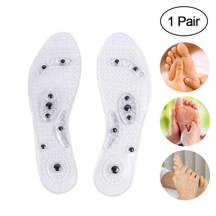Healthy Acupressure Magnetic Massage Shoe Insole Gel Pad Inner Sole ...