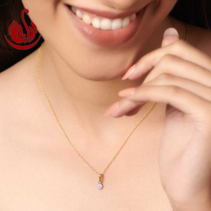 Sazuna Jewellers Riley Diamond Truss Pendant For Women - 1 Pcs: 14 KT ...