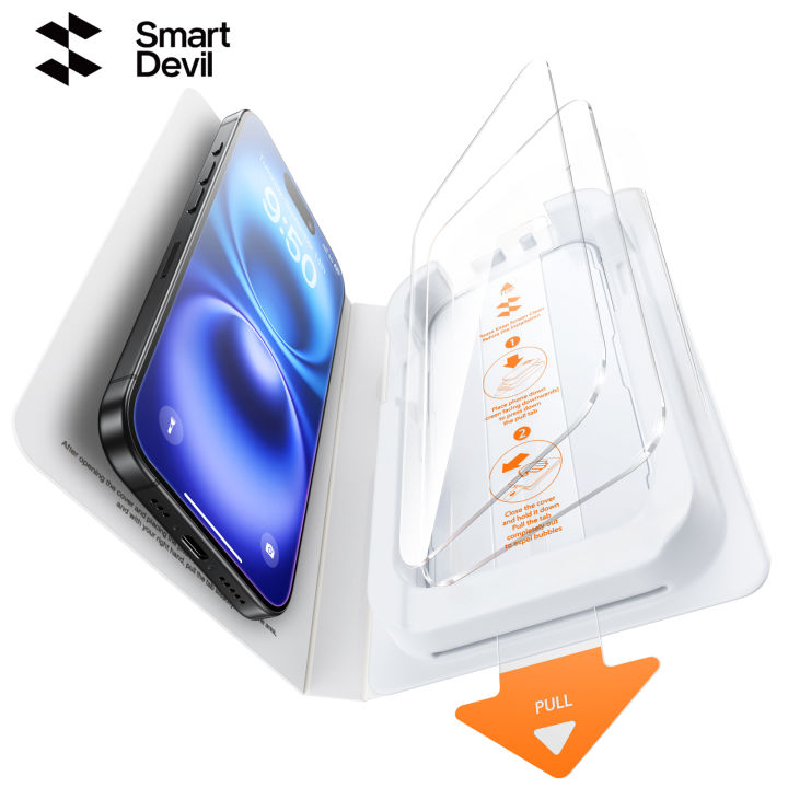 Towen SmartDevil 1/2PCS Borderless Screen Protector for iPhone 16 pro Max 16 15 pro Max 15 plus ...