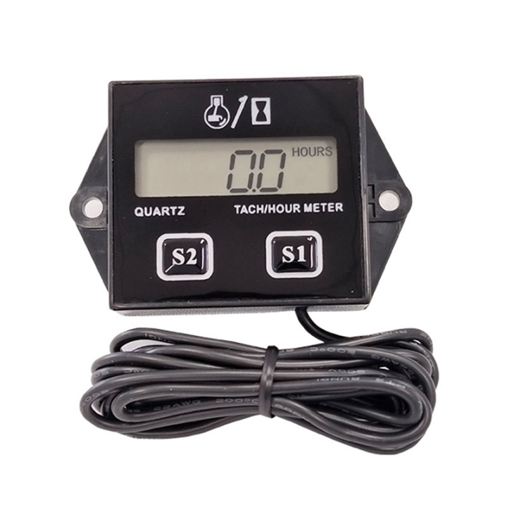Timer Engine Tach Hour Meter Gauge Inductive Car Stroke Engine LCD ...
