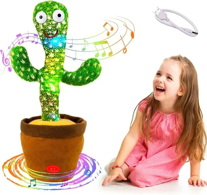 Animated Talking Cactus Toy with Voice Mimicry, Dancing, and Singing ...
