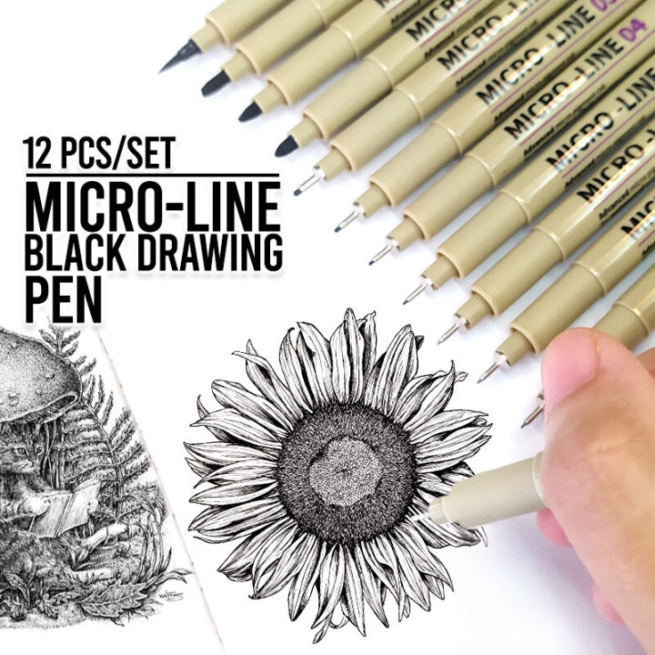 Micro-Line Fine Line Pens for Artist Illustration, Sketching ...