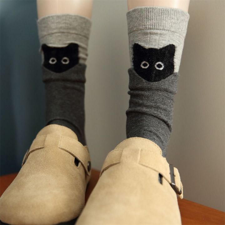 High Quality Stockings soft cartoon cotton socks fashion hide and seek ladies cat cute socks ...
