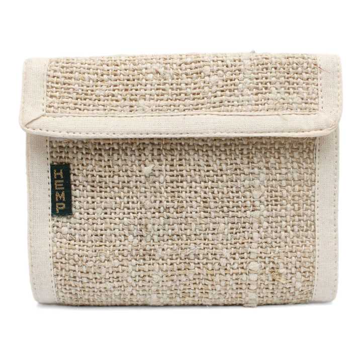 Off White Plain Hemp Wallet For Men | Daraz.com.np