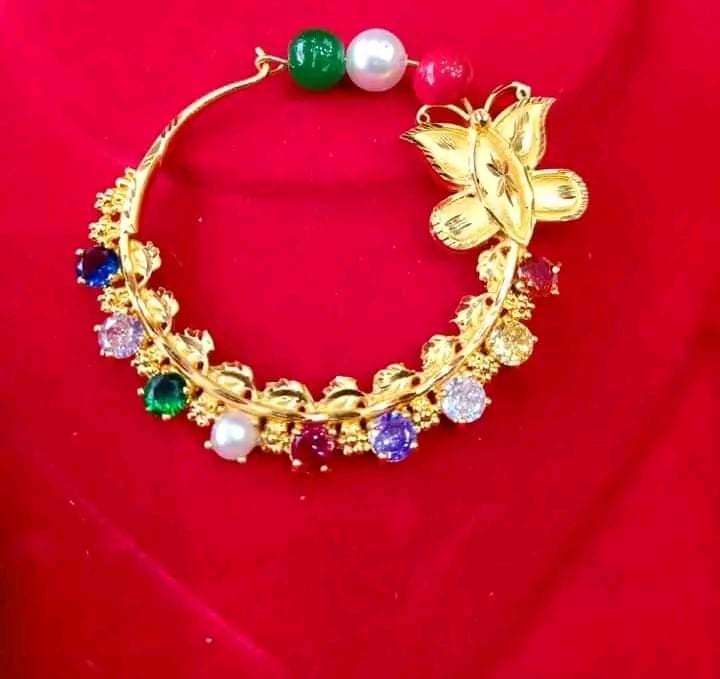 Gold Plated Navratna Embellished Chandrama For Women | Daraz.com.np
