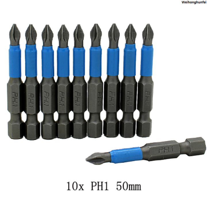 WeihonghunfeiFifty percent discount 10Pc 25/50mm Screwdriver Bits Anti ...