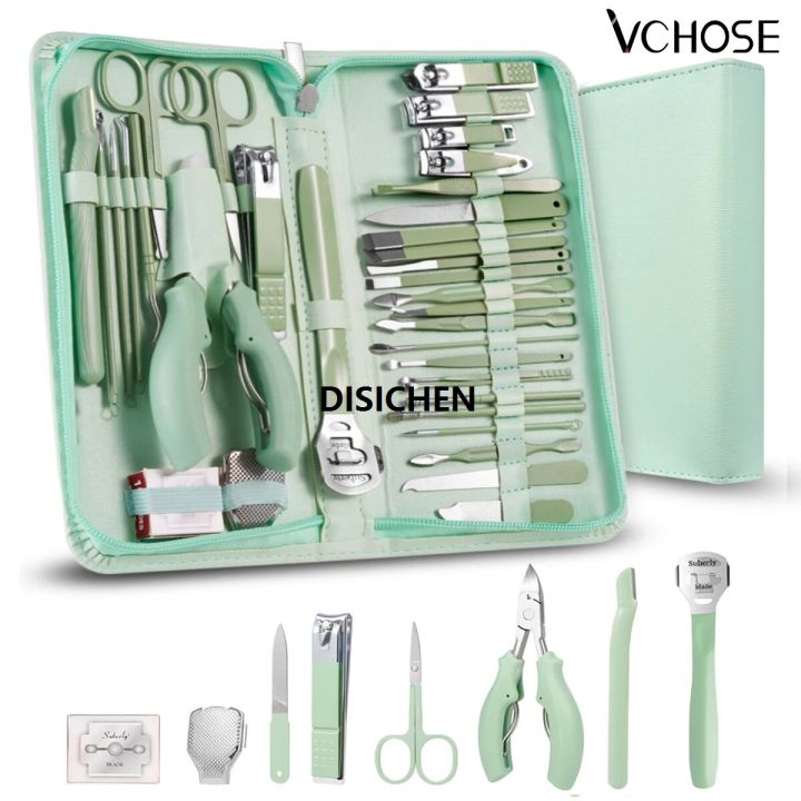 DISICHEN 7/22/35pcs Nail Clippers Set Professional Pedicure Tools ...