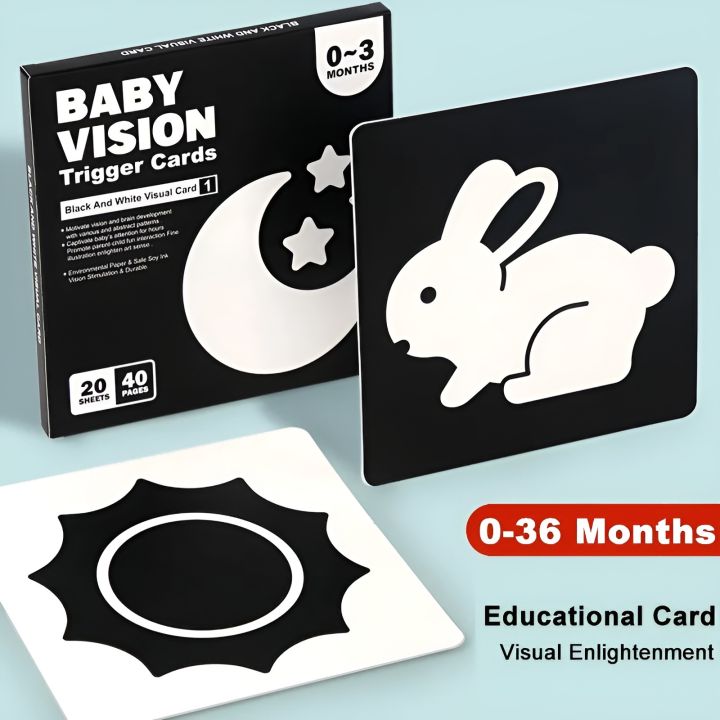 0-36 month visual simulation flash cards, Black & White Flash Cards ...