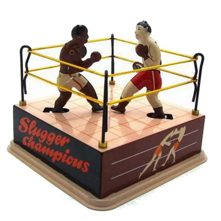 NAMUNY Clockwork Boxing Toy Nostalgic Themed Boxing Ring Toy Decoration ...