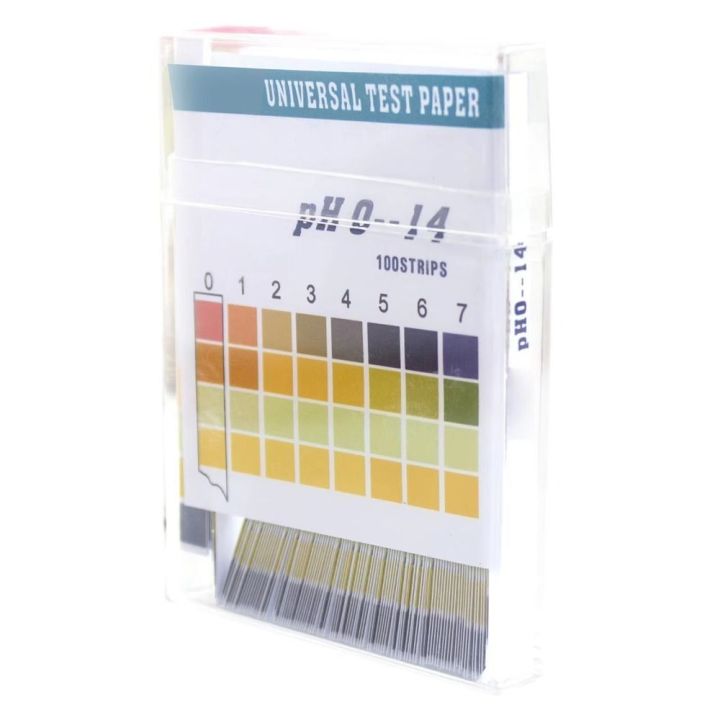 100 Strips Easy To Cary PH Value 0-14 PH Test Paper Litmus Testing Kit ...