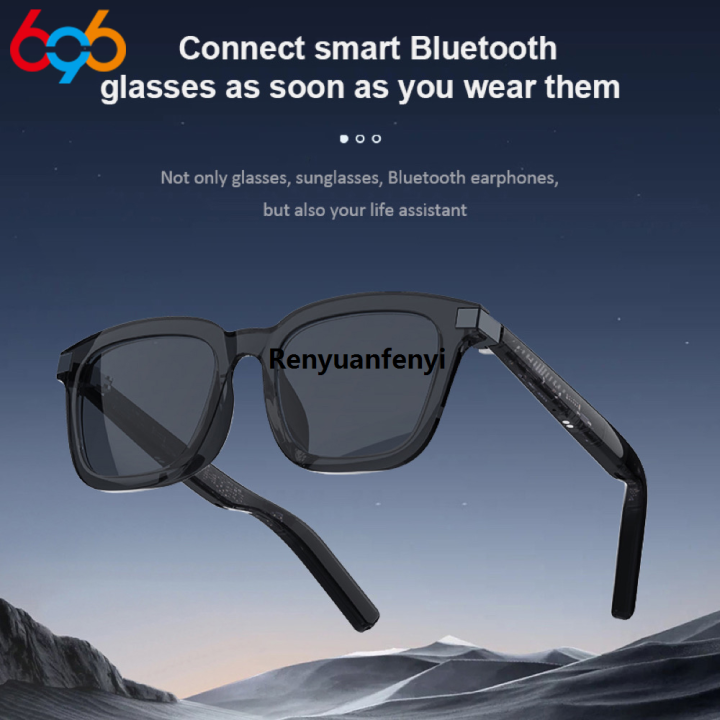 Renyuan New 2 In 1 Headset Eyewear Men Women Music Smart Glasses Blue ...