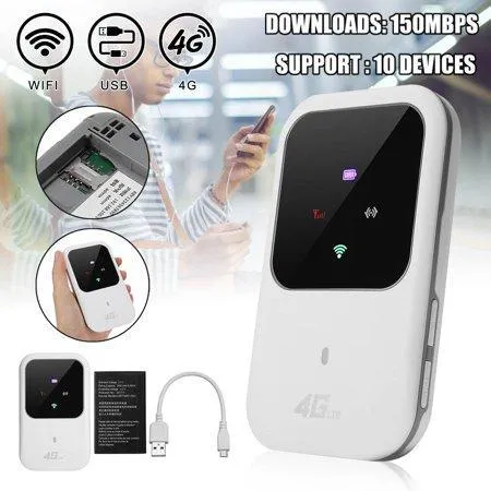 4G WiFi Router Wireless Portable Pocket WiFi Mobile Hotspot Car Wi-fi ...