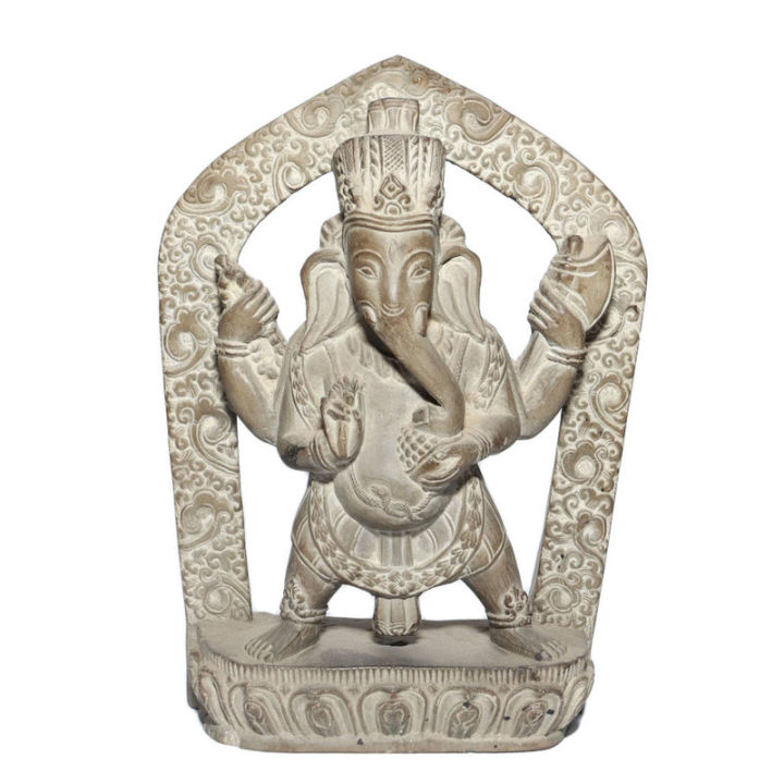 Grey Lord Ganesh Design Stone Showpiece | Daraz.com.np